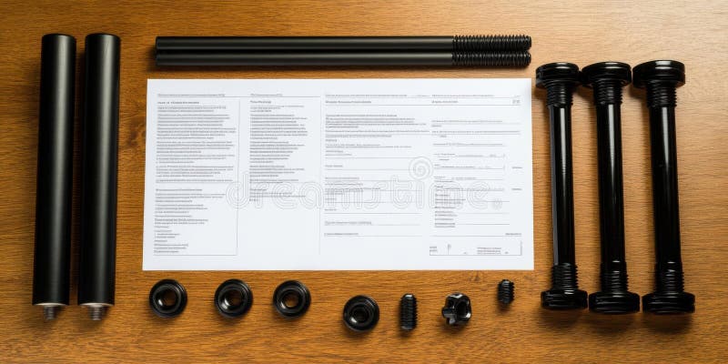 Parts on a Table, Assemble with these Black Components for Industrial ...