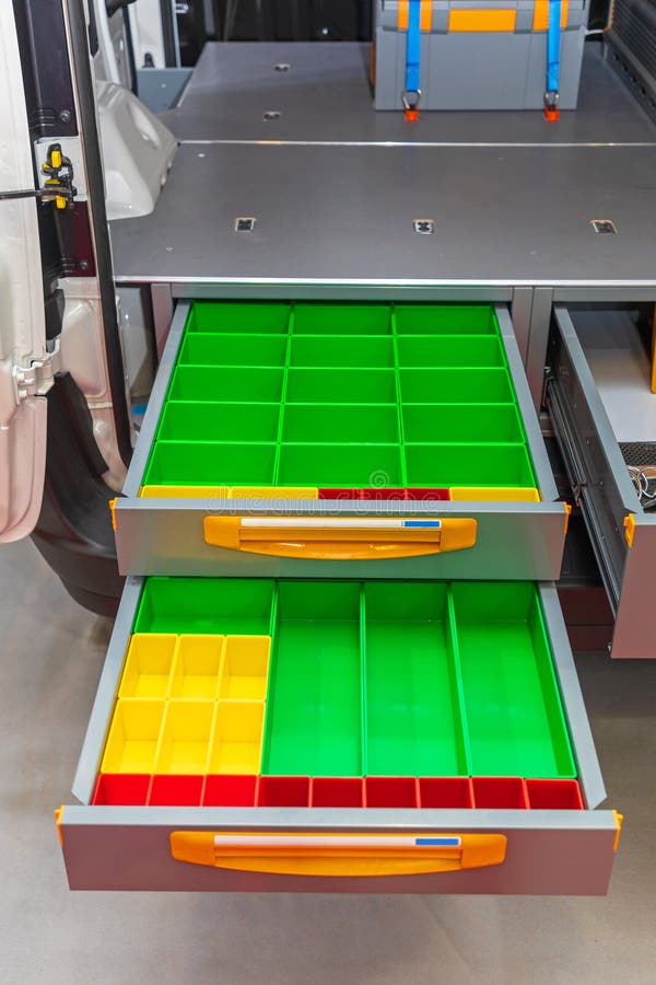 Workshop Drawers Mobile stock photo. Image of accessories - 196884556