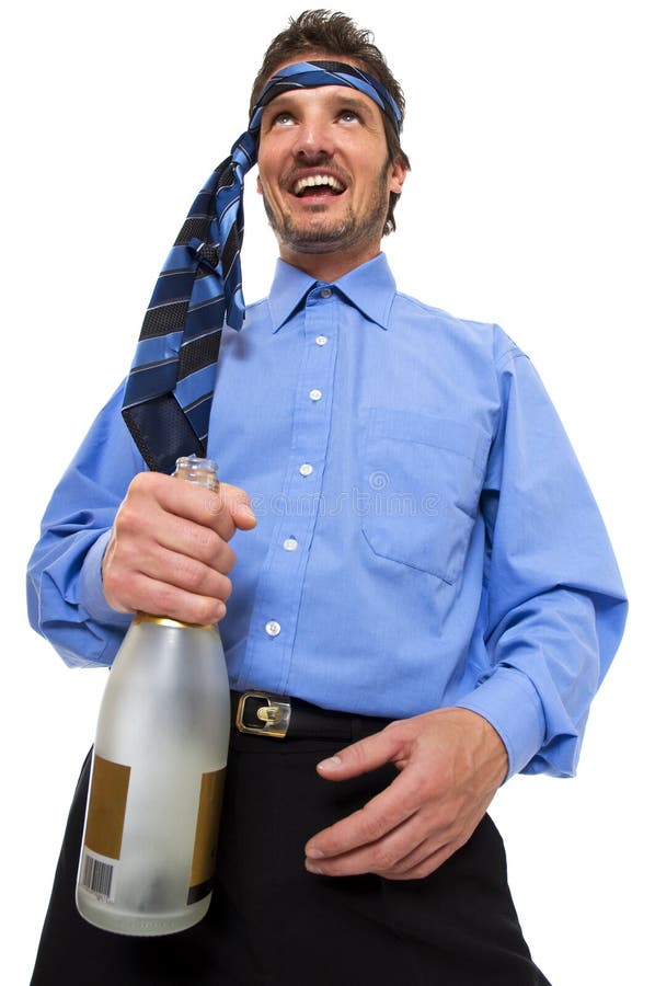 New Years Party Guy stock photo. Image of chug, drunk, happy - 374694