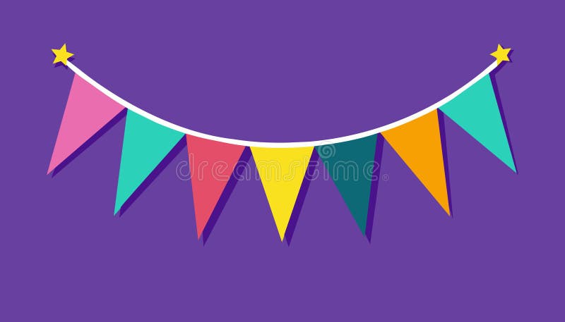 Party Background with Flags Vector Illustration Stock Vector - Illustration of bunting ...