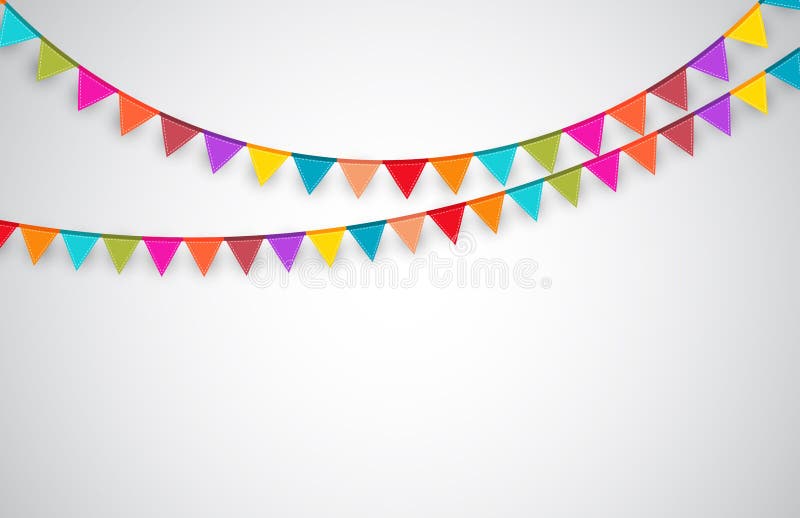 Party Background with Flags. Vector Illustration Stock Illustration - Illustration of flag ...