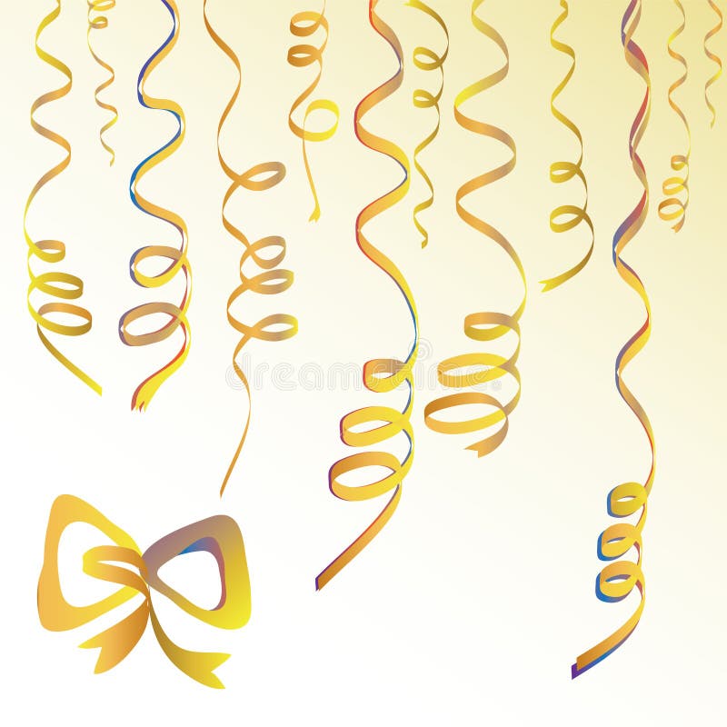 Gold Streamers Png