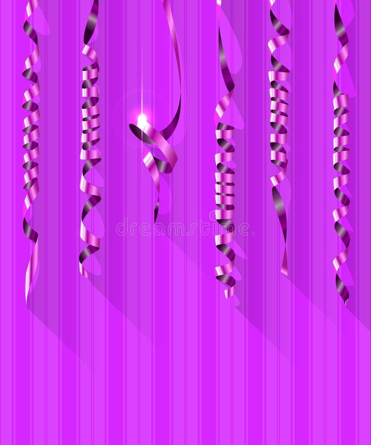 Party Background with Gold Streamers. Vector Stock Vector ...