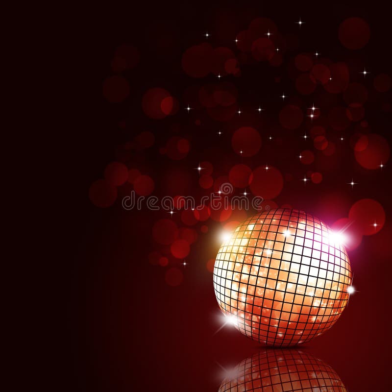 Disco Ball with Spotlights stock illustration. Illustration of party ...