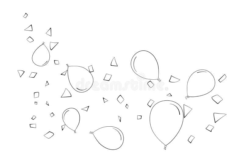 Line Drawing Baloons Stock Illustrations – 62 Line Drawing Baloons ...