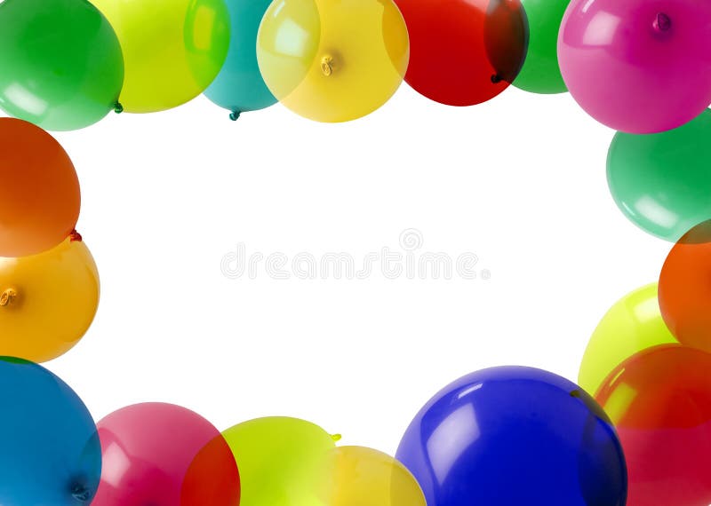 Party balloons in a frame stock photo. Image of coloured - 18531926