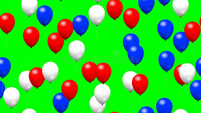 Party Balloons Generated Seamless Loop Video Green Screen Stock Footage ...