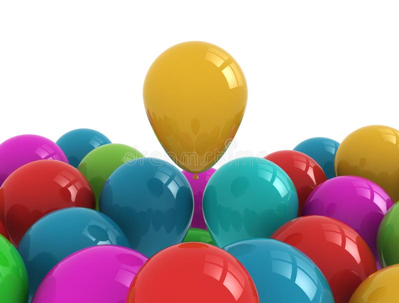 Party balloons multi color stock illustration. Illustration of ...
