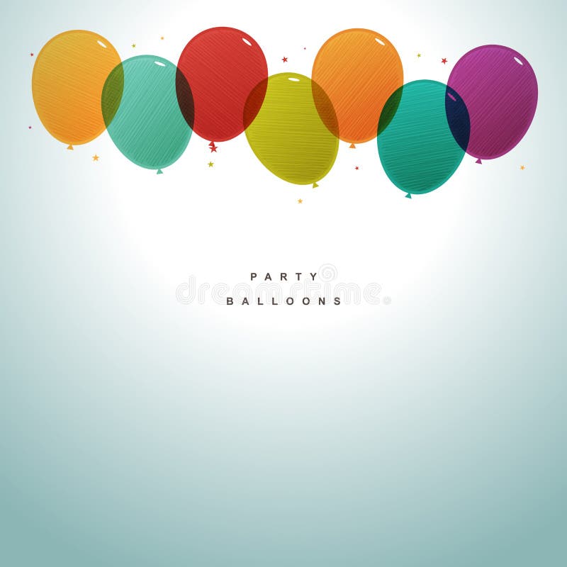 Illustration Party Balloons Stock Illustrations – 98,405 Illustration ...