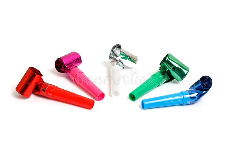 Party blowers stock photo. Image of three, colorful, noise - 11203172