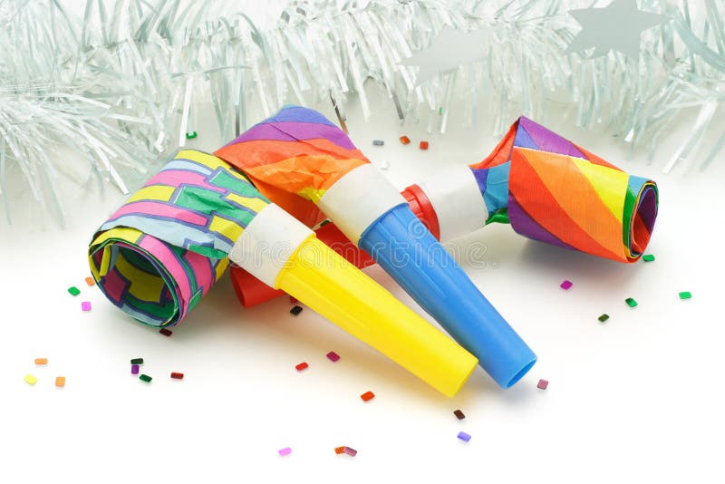 Confetti streamers blowers stock photo. Image of carnival - 4372140