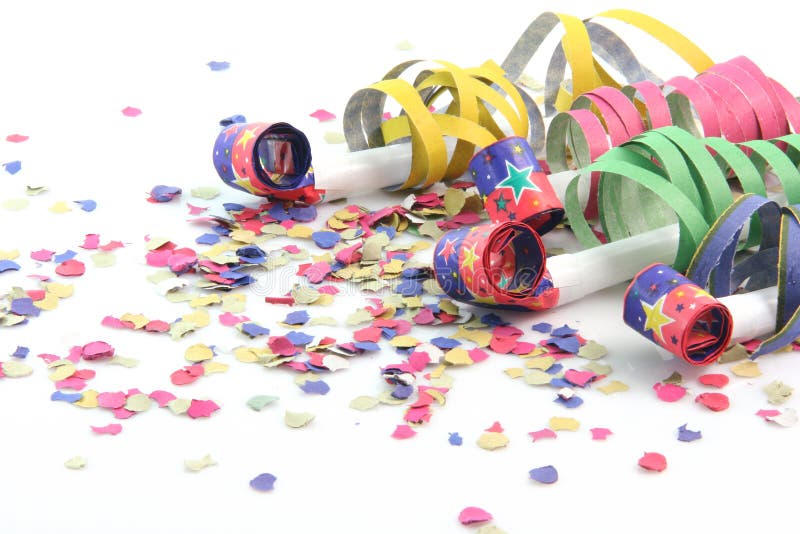 Confetti streamers blowers stock photo. Image of carnival - 4372140