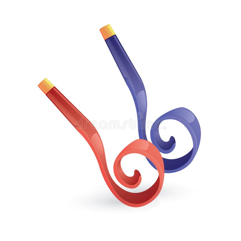 Party Blowers. Vector Illustration Decorative Design Stock Vector ...