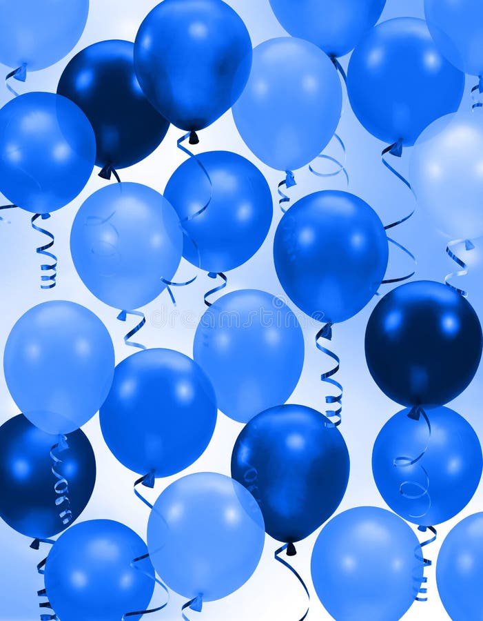 Party Blue Balloons Background Stock Illustration - Illustration of ...