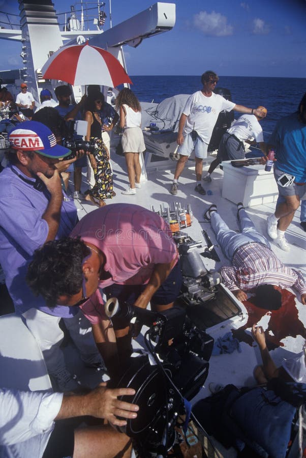 Party on Boat Scene from Set of Temptation Editorial Photography ...