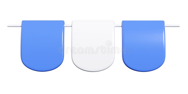 Party Bunting 3d Render with Rounded Bottom Flags Stock Photo ...