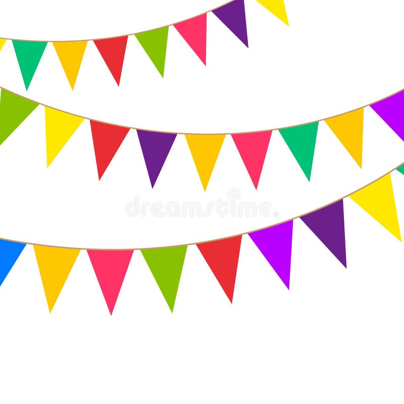 Colorful bunting flags stock vector. Illustration of line - 57267631