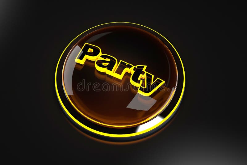 Party Button Illustration stock illustration. Illustration of graphic ...