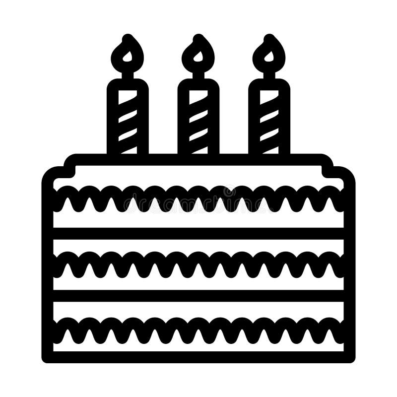 Party Cake Icon stock vector. Illustration of design - 202074464