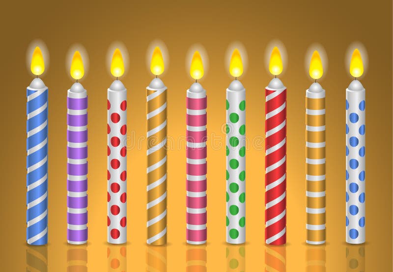 Party candles stock vector. Illustration of collection - 90115383