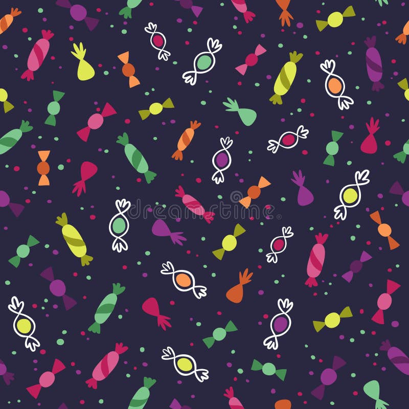 Candy Seamless Repeat Pattern Vector Stock Vector - Illustration of ...