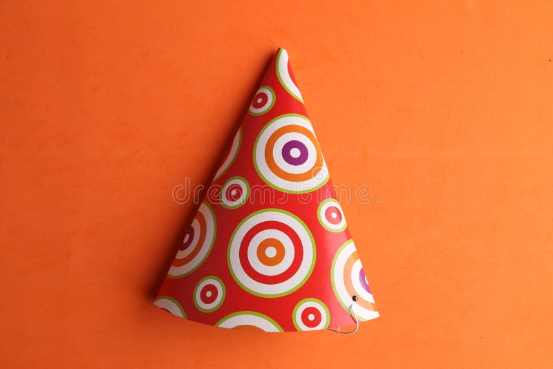 Party Cardboard Cone-shaped Hat on Colorful Background Stock Image ...