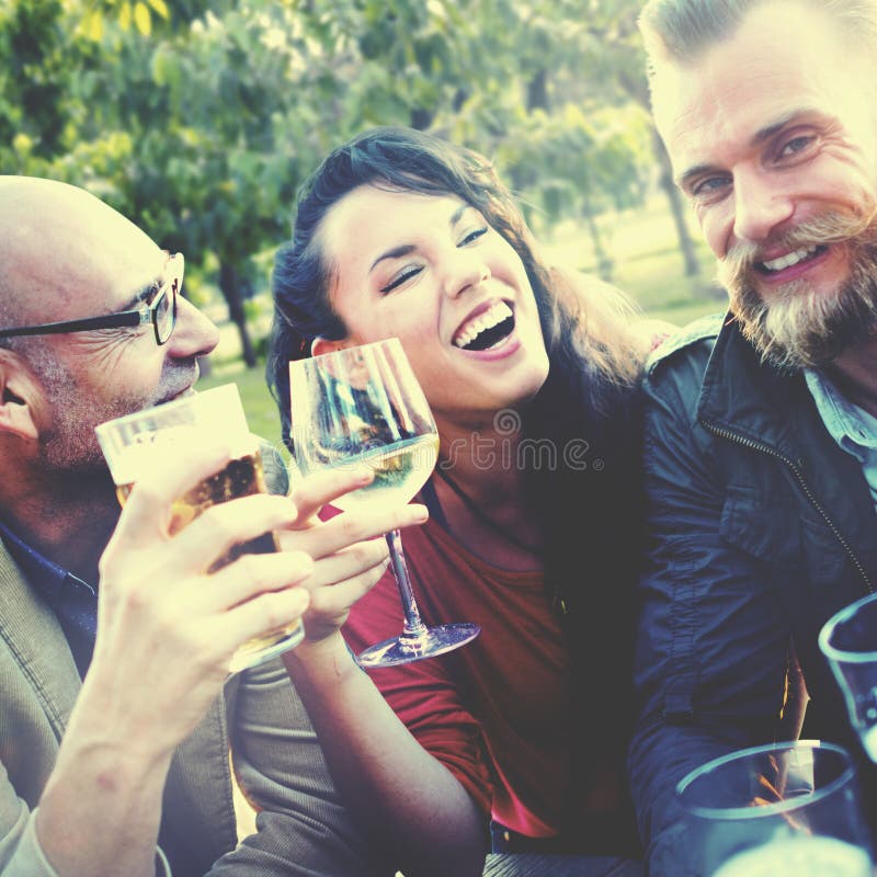 Party Celebrating Friendship Drinking Togetherness Concept Stock Photo ...