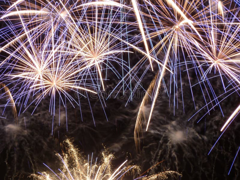 Party Celebration Fireworks Lighting Up the Night Stock Image - Image ...