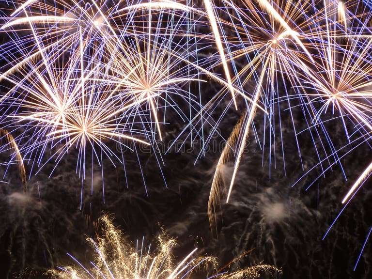 Party Celebration Fireworks Lighting Up the Night Stock Image - Image ...