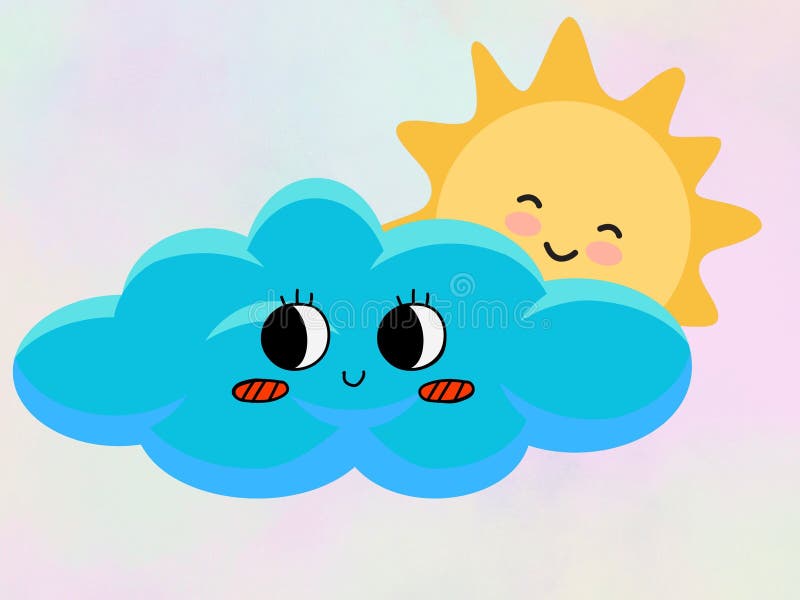 Party Cloudy, Weather Climate - 1 Stock Illustration - Illustration of drawing, partly: 283331985