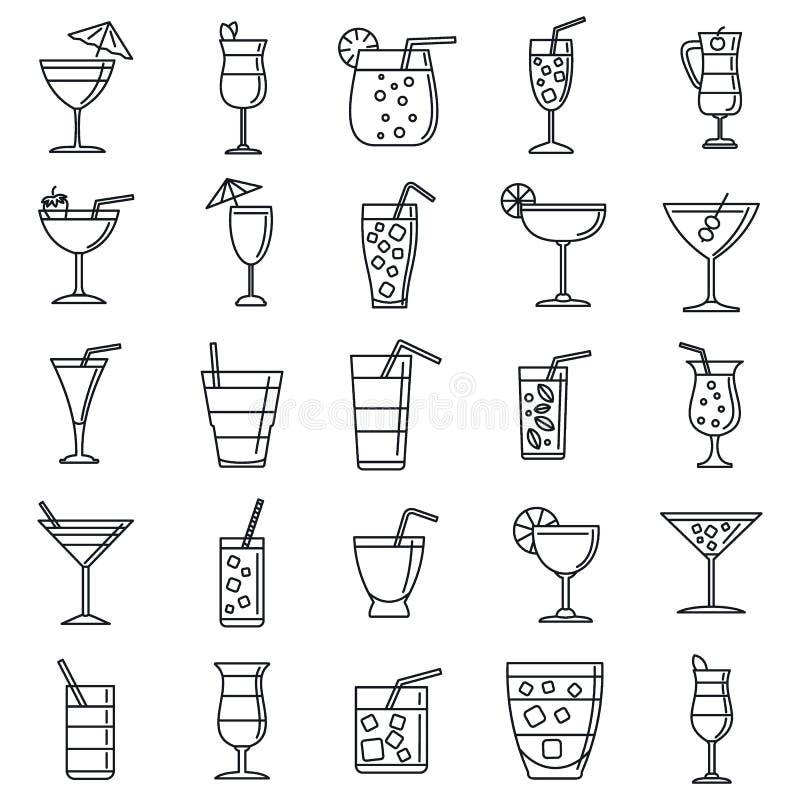 Cocktail Outline Stock Illustrations – 46,954 Cocktail Outline Stock ...