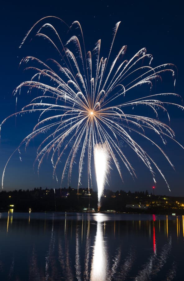 Party with Colorful Fireworks Show Stock Photo - Image of holiday ...