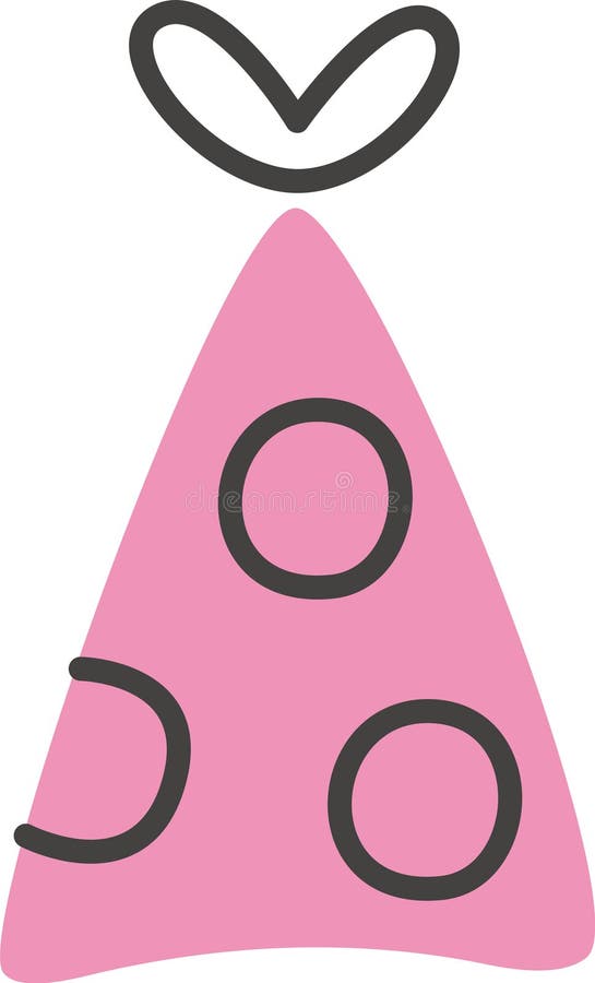 Party Cone Hat with Circles Stock Vector - Illustration of paper ...