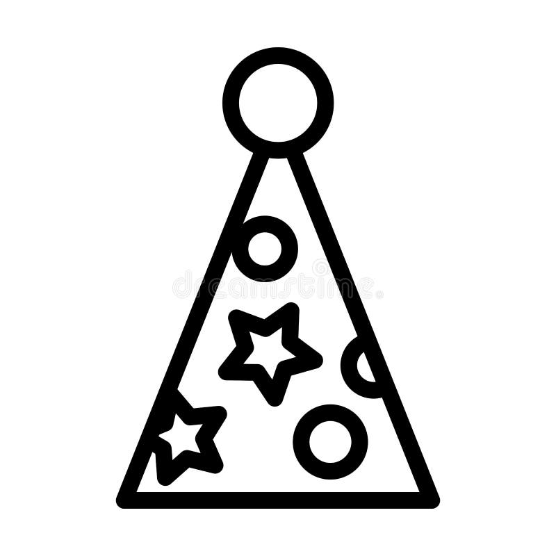 Party Cone Hat Icon stock vector. Illustration of party - 220150117