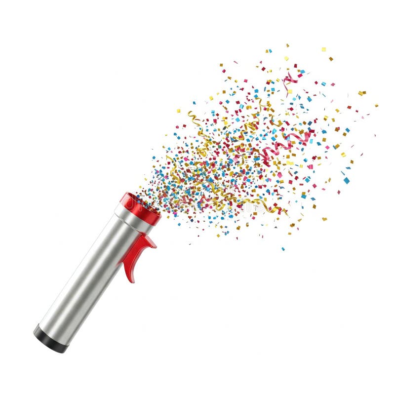 Party confetti cannon tube stock illustration. Illustration of line ...