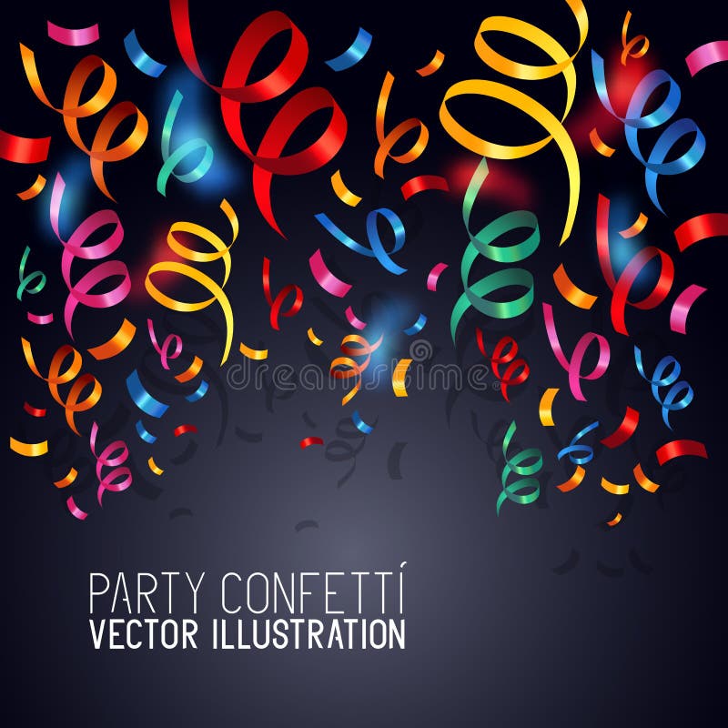 Party Confetti Vector stock illustration. Illustration of decoration ...