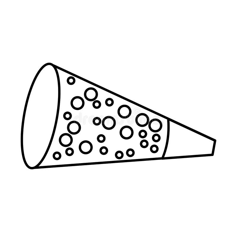 Party cornet isolated icon stock vector. Illustration of flat - 87577173