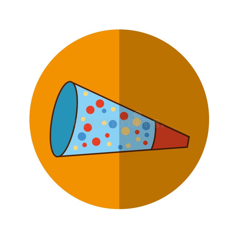 Party cornet isolated icon stock vector. Illustration of vector - 87578413
