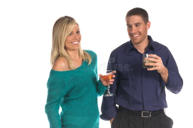 Party Couple stock photo. Image of pair, interact, highball - 613080