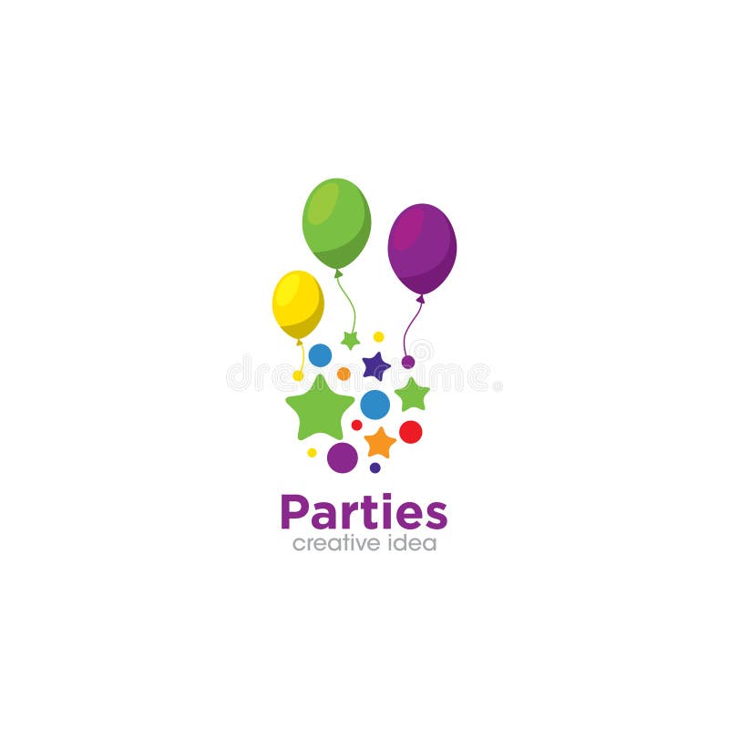 Party Creative Concept Logo Design Template Stock Vector - Illustration ...