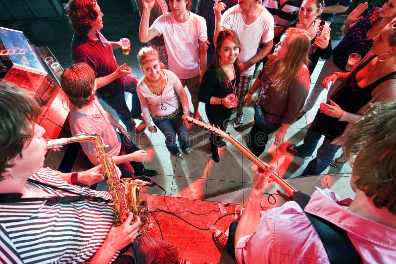 Party crowd stock photo. Image of discotheque, disc, guitarist - 13111124