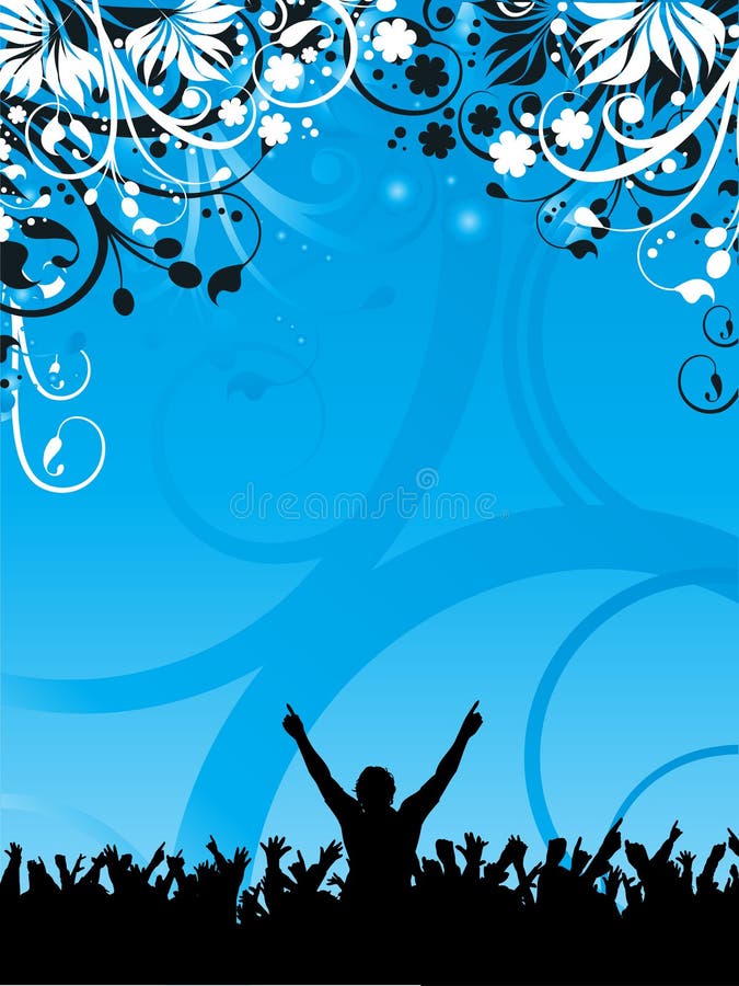 Party crowd stock vector. Illustration of abstract, funky - 3064407