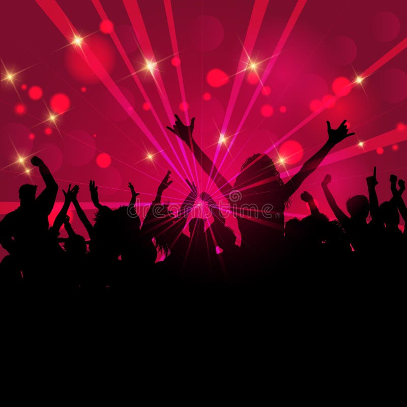 Party crowd stock vector. Illustration of group, silhouette - 92741277