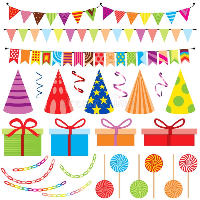 Party Decoration Design Elements Stock Illustrations – 143,496 Party ...