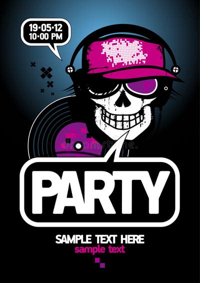 Party design template. stock vector. Illustration of disco - 24461172