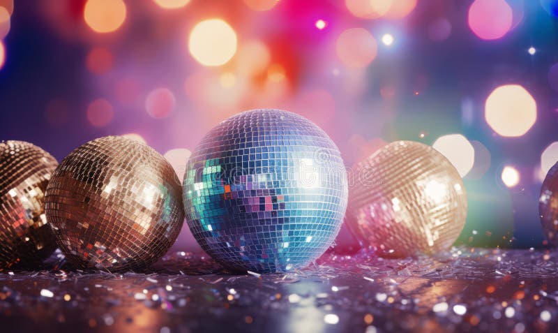 Party Disco Ball with Bright Sparkling Lights Stock Illustration ...