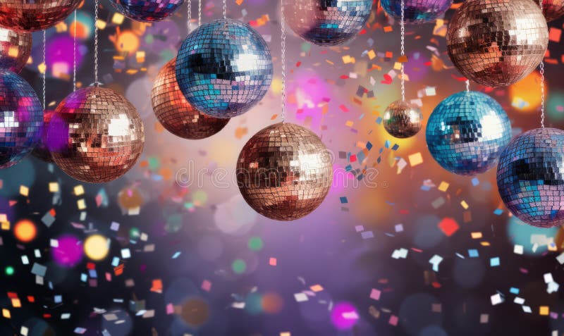 Party Disco Ball with Bright Sparkling Lights Stock Illustration ...