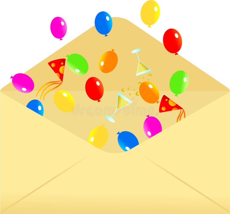 Birthday Party Envelope Stock Illustrations – 5,051 Birthday Party ...