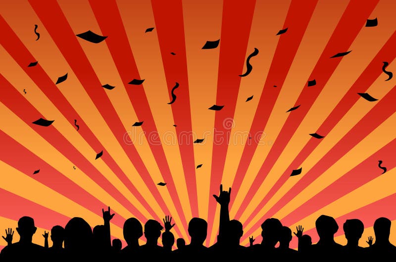 Party festival crowd stock vector. Illustration of stylised - 6983438