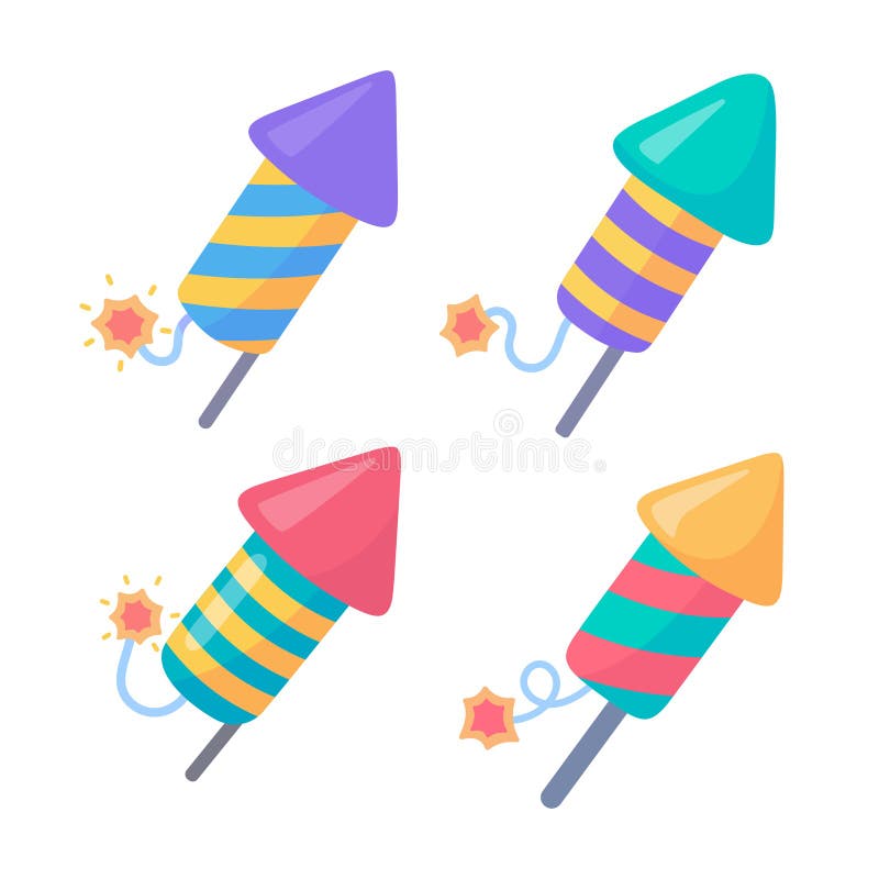 Party Fireworks. Colorful Fireworks for Creating Fun at Parties Stock ...